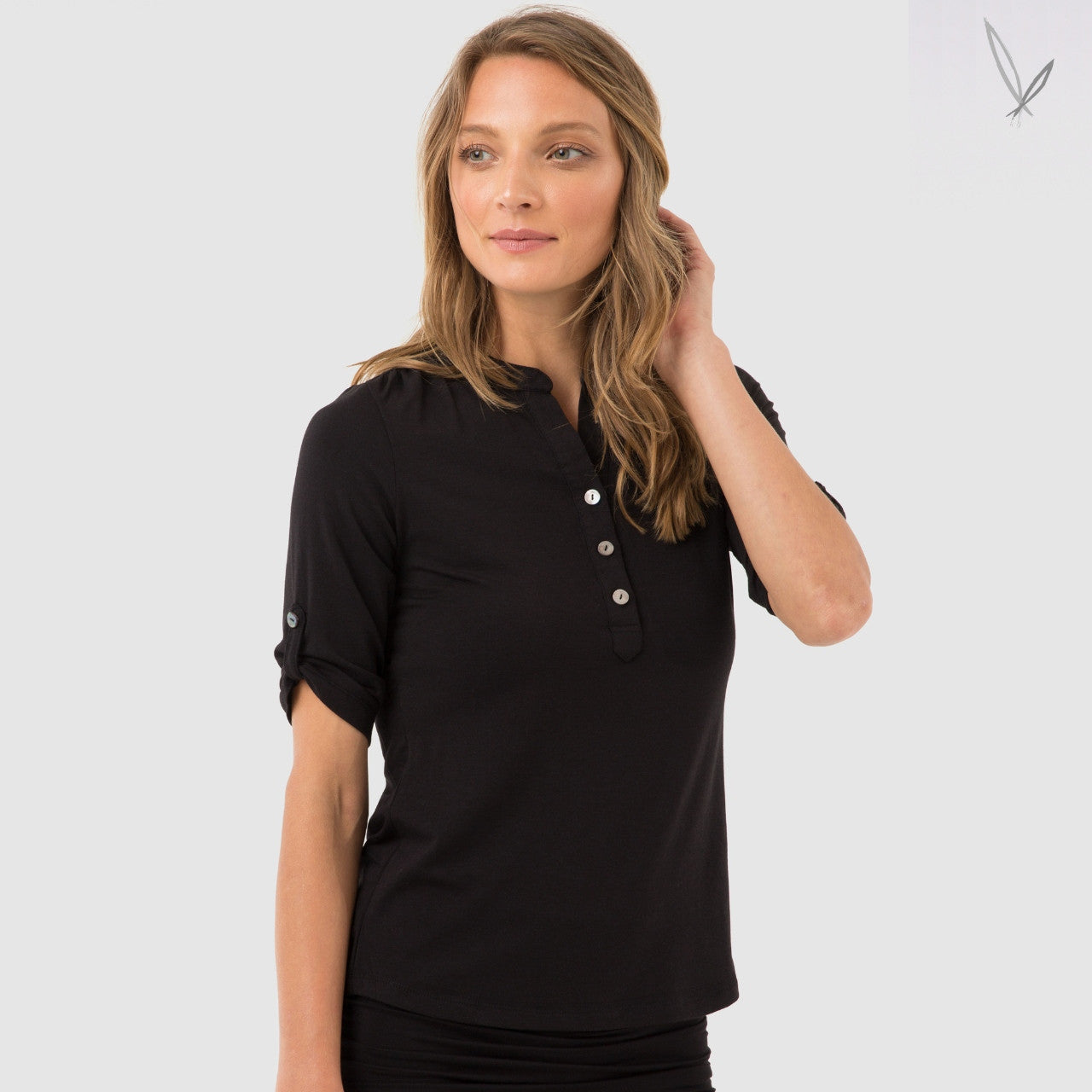 Women's Bamboo Tab Sleeve Top | Bamboo Village