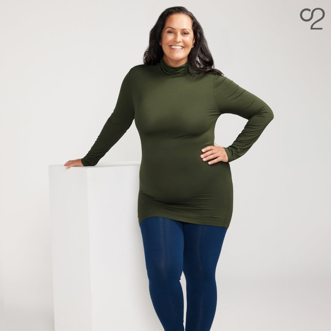 Women's Bamboo Turtle Neck Skivvy | Bamboo Village