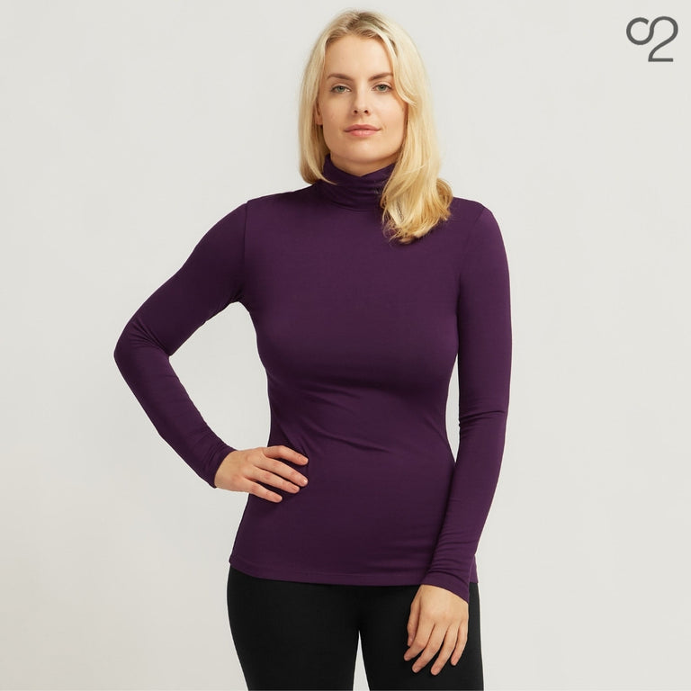 Women's Bamboo Turtle Neck Skivvy | Bamboo Village
